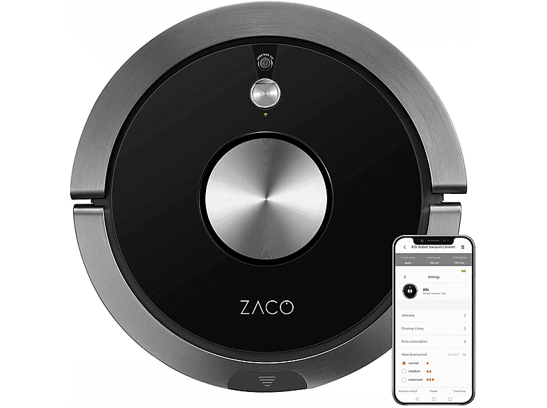Robot aspirador - ZACO 501737, 22 W, 600 ml, 2 h, 60 dB(A), Negro ...