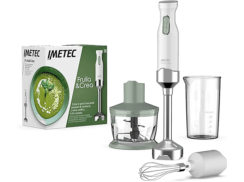 Batidora de mano | IMETEC 7599, 1000 W, 2 velocidades, Blanco | MediaMarkt