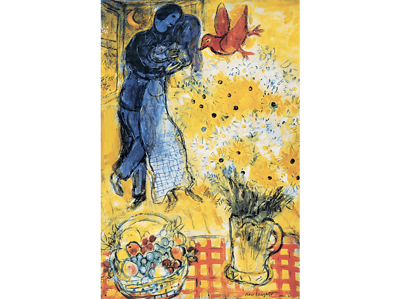 Chagall Marc Poster Les Amoureux Aux Marguerites Saturn