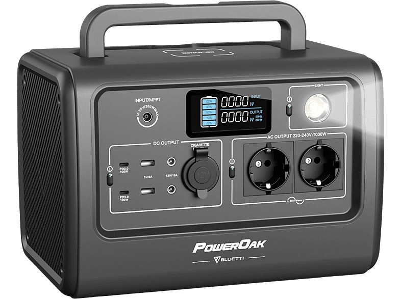 BLUETTI EB70 Tragbarer Stromgenerator 1000W Powerstation LiFePo4 ...