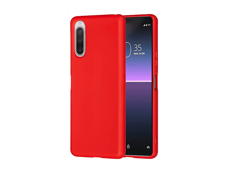 CASEONLINE Liquid Hülle, Backcover, Sony, Xperia 10 II, Rot | SATURN