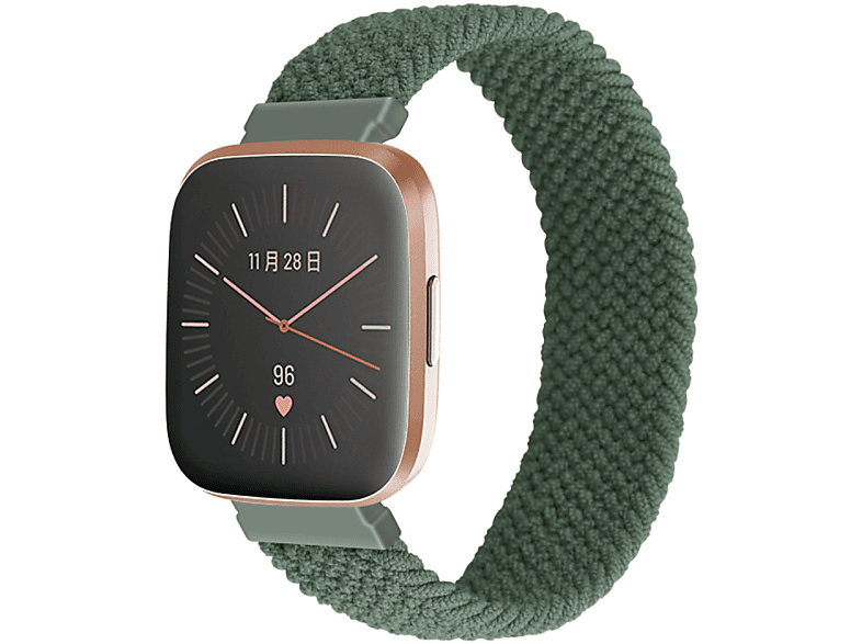 INF Uhrenarmband aus Nylon, Ersatzarmband, Fitbit, Versa/Versa 2, Grün ...