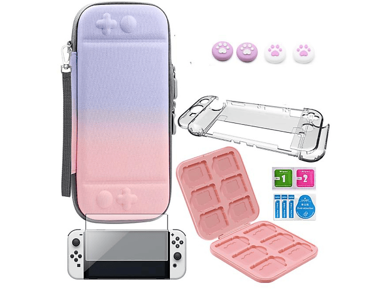 Funda para Nintendo Switch | Funda con 8 accesorios para Nintendo ...