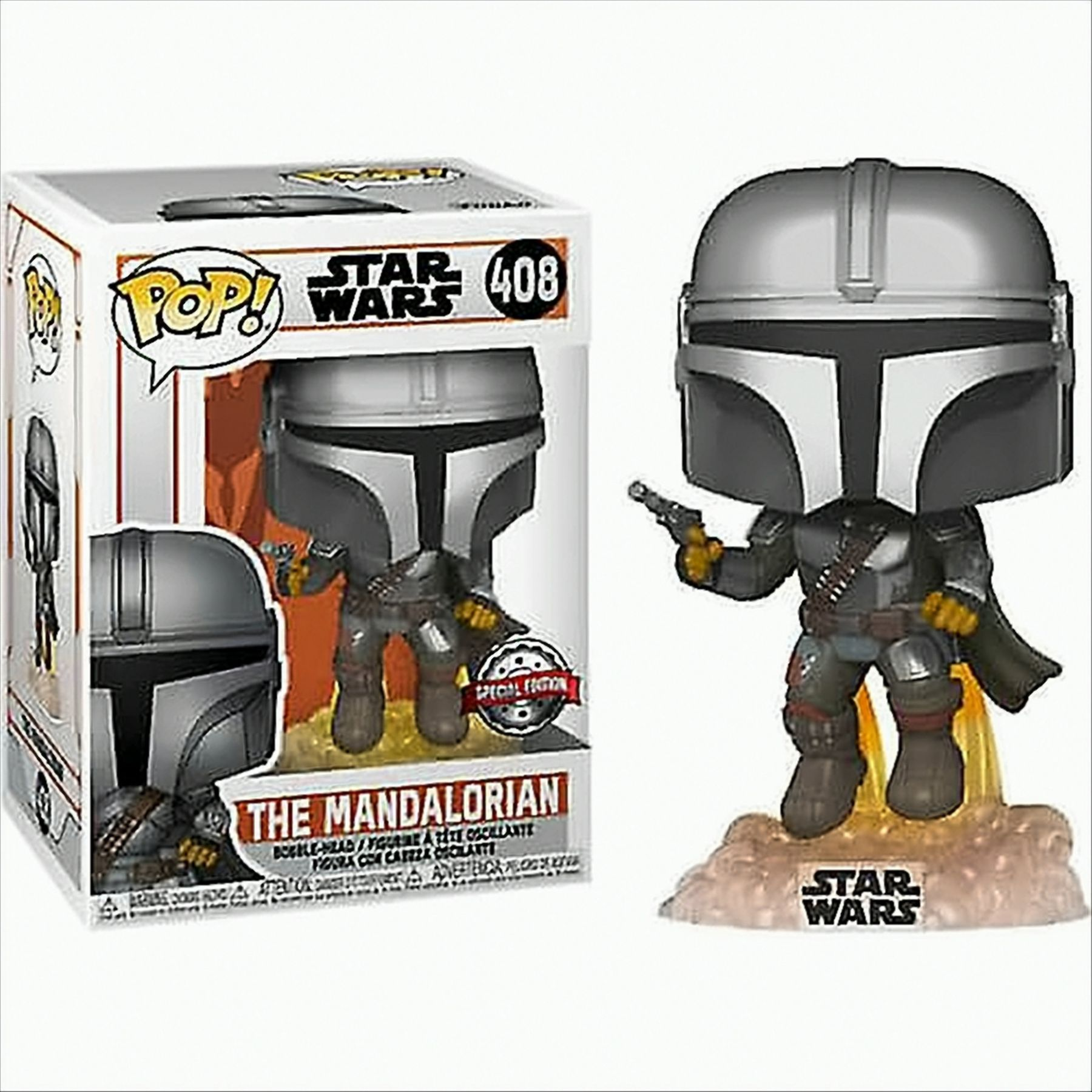 POP Star Wars The Mandalorian Mando Flying/Blaster | SATURN