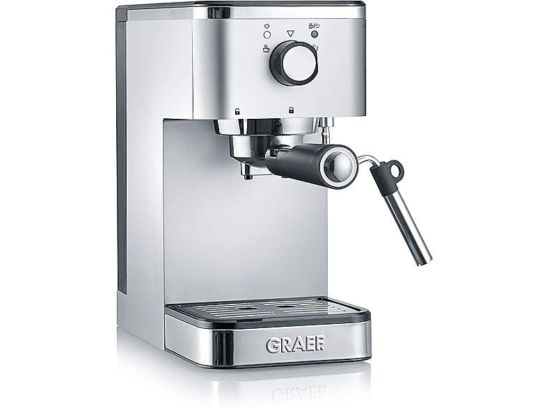 Cafetera express | GRAEF ES400EU, 15 bar, 1400 W, 2 tazas, Plata ...