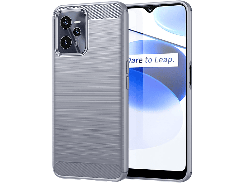 KÖNIG DESIGN Case, Backcover, Realme, C35, Grau | SATURN