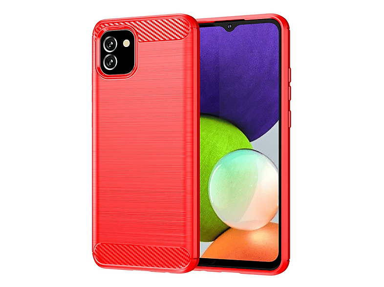 KÖNIG DESIGN Case, Backcover, Samsung, Galaxy A03 EU Version, Rot ...
