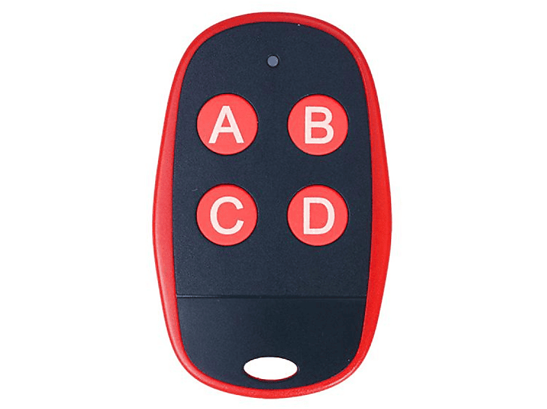 INF Garagentor Fernbedienung zum Anlernen 433 MHz Schwarz/Rot ...