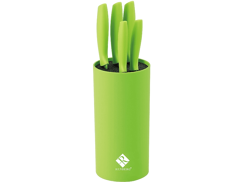 Cuchillo - RENBERG Set cuchillos 6piezas acero inoxidable verde renberg ...