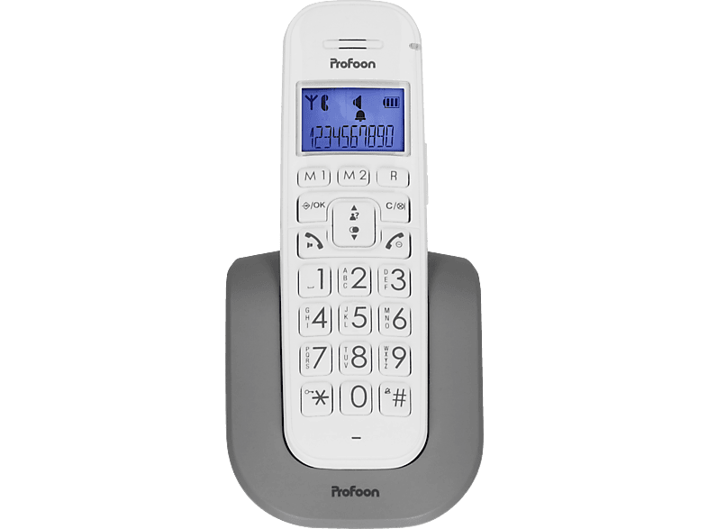 PROFOON PDX-2608 - DECT-Telefon mit großen Tasten und 1 Mobilteil ...
