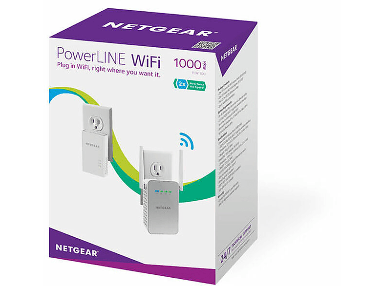 NETGEAR PLW1000-100PES POWERLINE 1000MBPS WLAN ACCESS P. Powerline W ...
