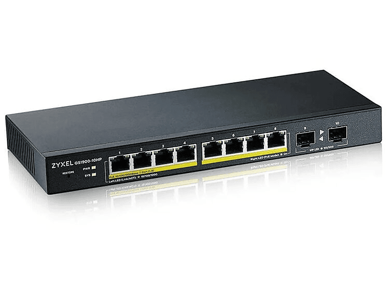 Switch | GS1900-10HP-EU0102F ZYXEL, Negro | MediaMarkt