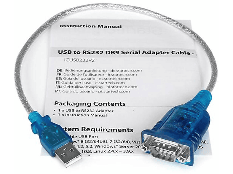 Cable USB | STARTECH ICUSB232V2, USB 2.0, Gris | MediaMarkt