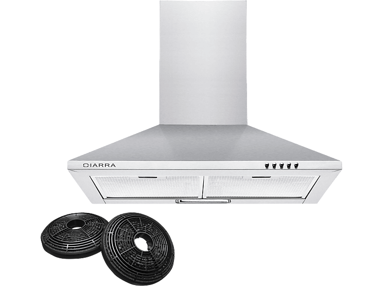 Campana Decorativa | CIARRA CBCS6201, 3 velocidades, 370 m³/h, 600 mm ...