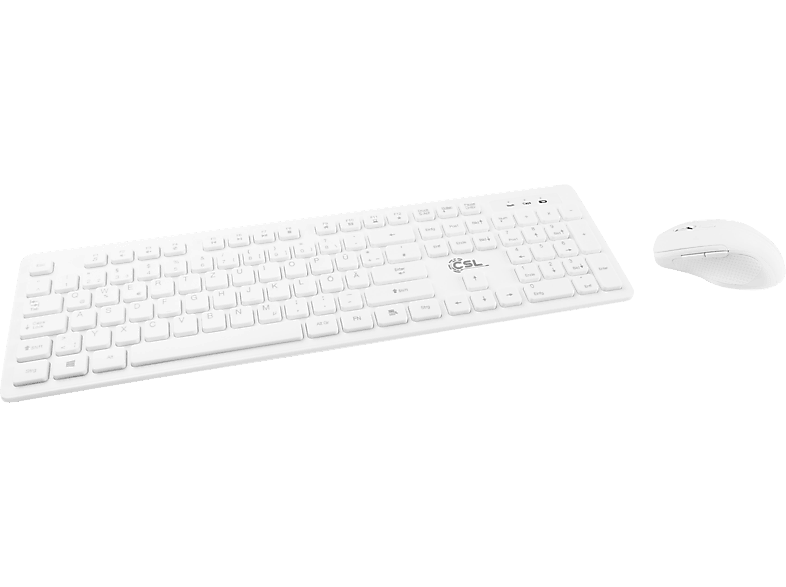 CSL ADVANCED wireless Tastatur und Maus weiß, Tastatur-/Maus-Set, weiß ...