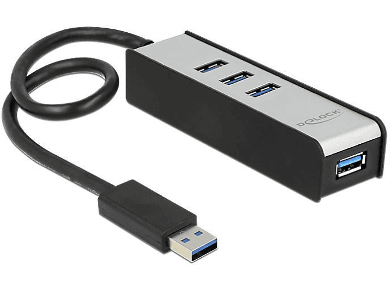 DELOCK DELOCK USB-HUB 4-Port USB3.0, Aluline extern Multimedia-Technik ...
