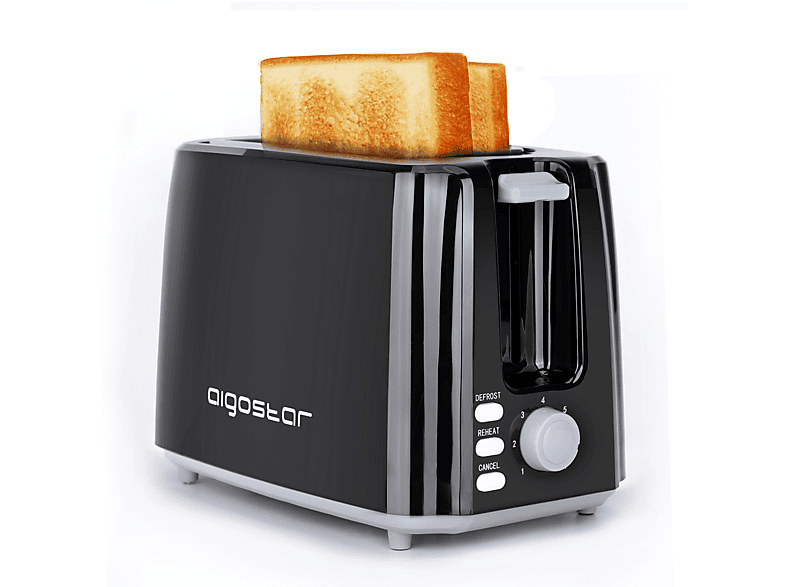 AIGOSTAR 504456830N Toaster Schwarz (750 Watt, Schlitze: 2) | MediaMarkt