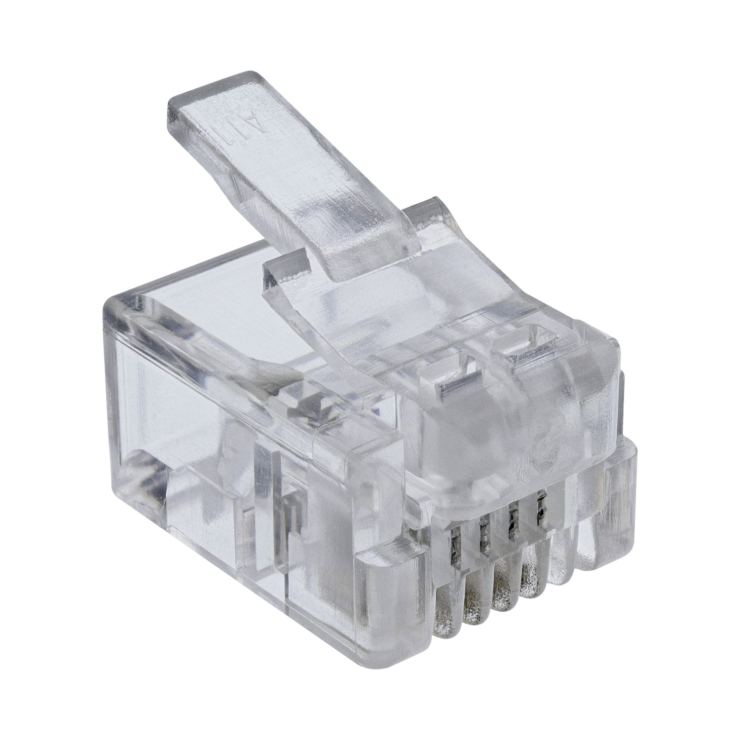 INLINE InLine Modularstecker, 6P4C RJ11 zum Crimpen auf Flachkabel ...