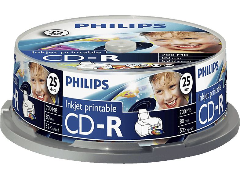CD-R Data | Philips, CD-R 80MIN 700MB 52X IW SP (25)