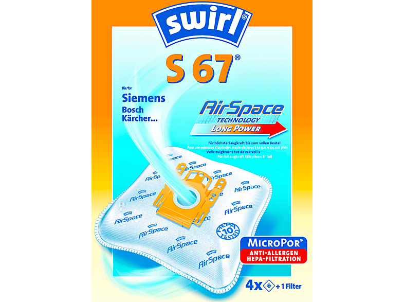SWIRL Stofzuigerzakken (SZZ/SAC ASPI S67 MP PLUS) | MediaMarkt