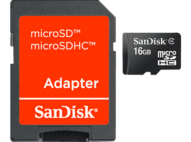 SANDISK 00114757 inkl. SD-Adapter, Micro-SDHC Speicherkarte, 16 GB ...