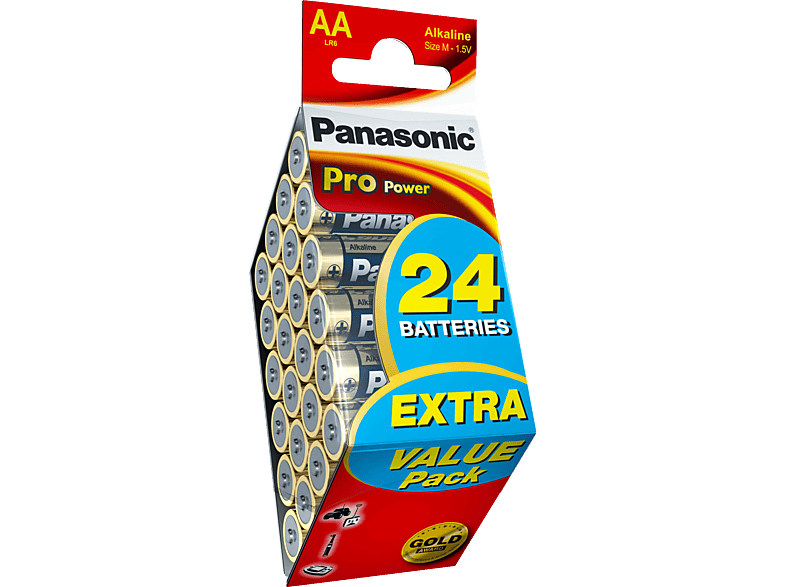 PANASONIC LR6 AA (Mignon) Batterie, Alkaline, 1.5 Volt 24 Stück | SATURN