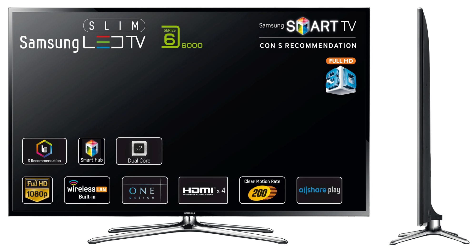 TV LED 40" Samsung 40F6400 SMART TV, WIFI Y 3D