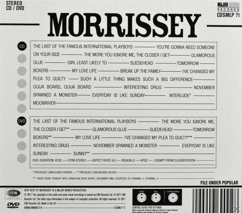 $[Morrissey | ]$Morrissey - The Very Best Of Morrissey | CD$[ | CD ...