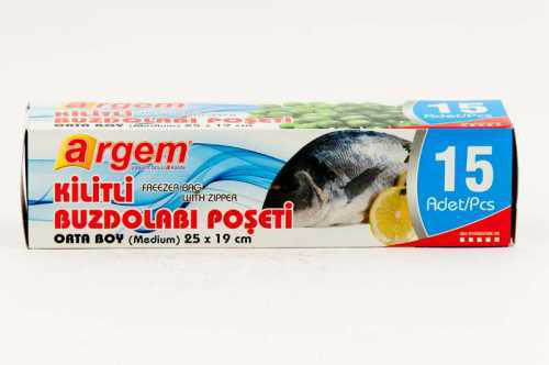 ARGEM 5005 15'li Orta Boy Kilitli Buzdolabı Poşeti Fiyat & Özellik ...