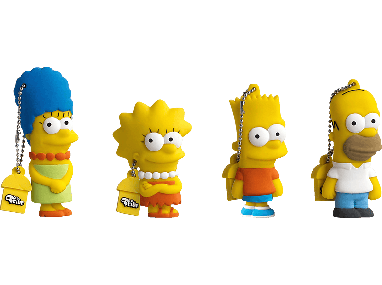 Pendrive 8Gb | Tribe Lisa, USB 2.0, Los Simpsons, goma blanda