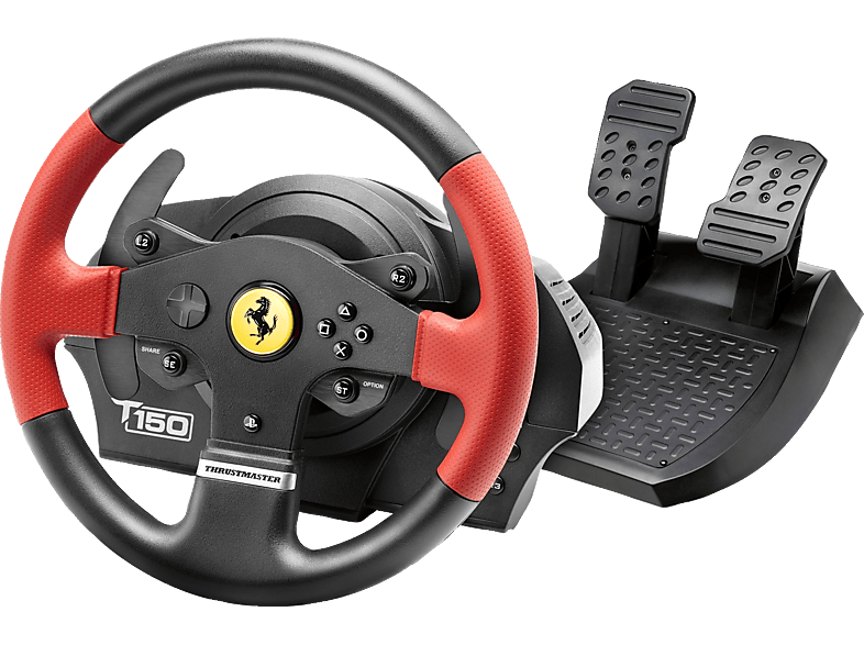 THRUSTMASTER PS4 T150 FERRARI WHEEL | Lenkrad inkl. Pedalset (schwarz ...