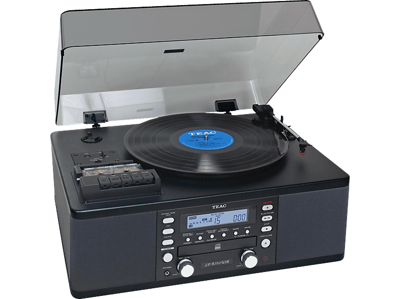 Tocadiscos | Teac LP-R550USB, USB, CD, Negro