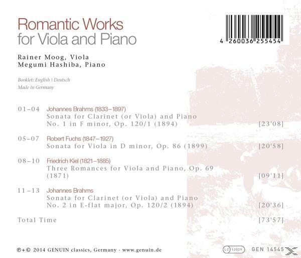 Megumi Hashiba, Rainer Moog | Romantic Works For Viola And Piano - (CD ...