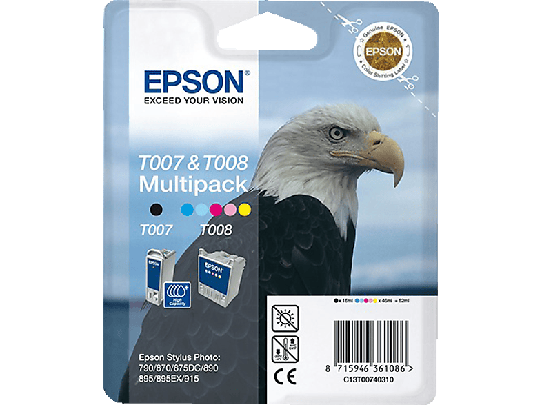 EPSON Original Tintenpatrone mehrfarbig (C13T00740310) Tintenpatrone ...