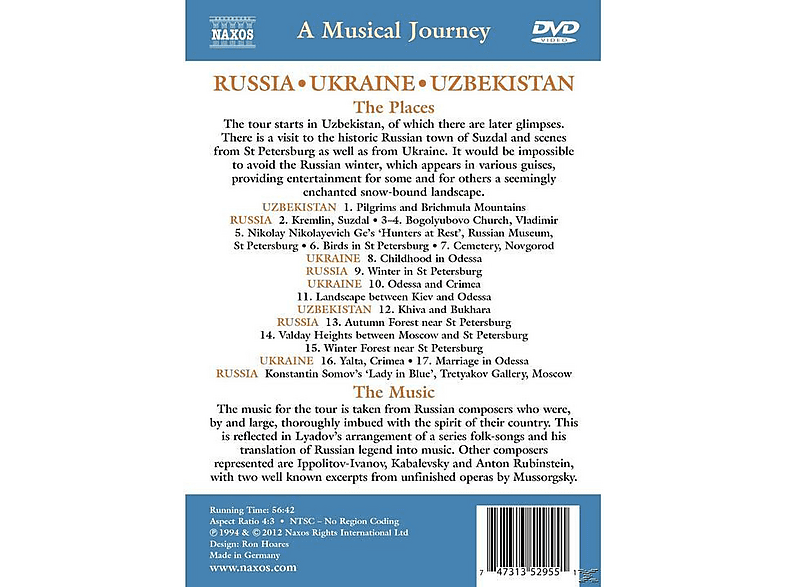 A Musical Journey Russia | Ukraine - Uzbekistan DVD | MediaMarkt