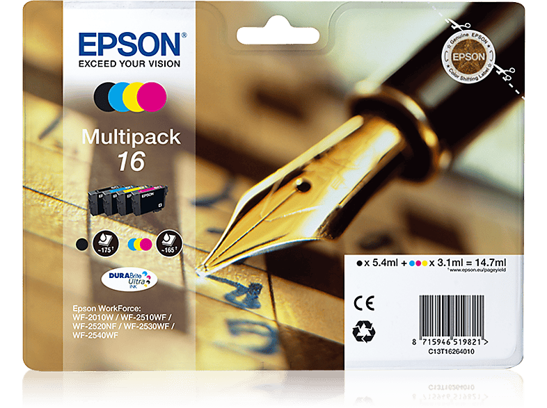 EPSON T1626 Multipack 3-kleuren DURABrite Ultra Ink | MediaMarkt
