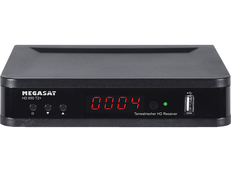 MEGASAT HD 650 T2+ DVB-T2 HD Receiver (HDTV, DVB-T2 HD, Schwarz) DVB-T2 ...