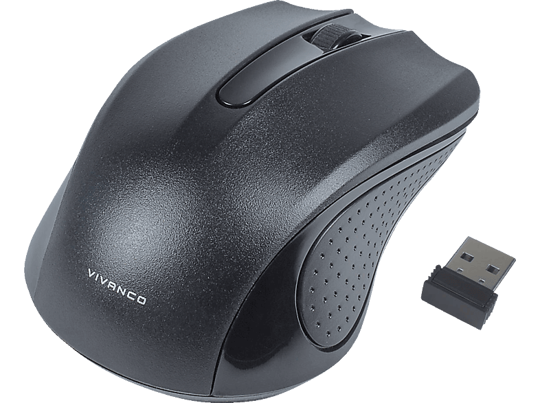 VIVANCO 36639 Funkmaus, Schwarz Funkmaus USB Funk in Schwarz online ...