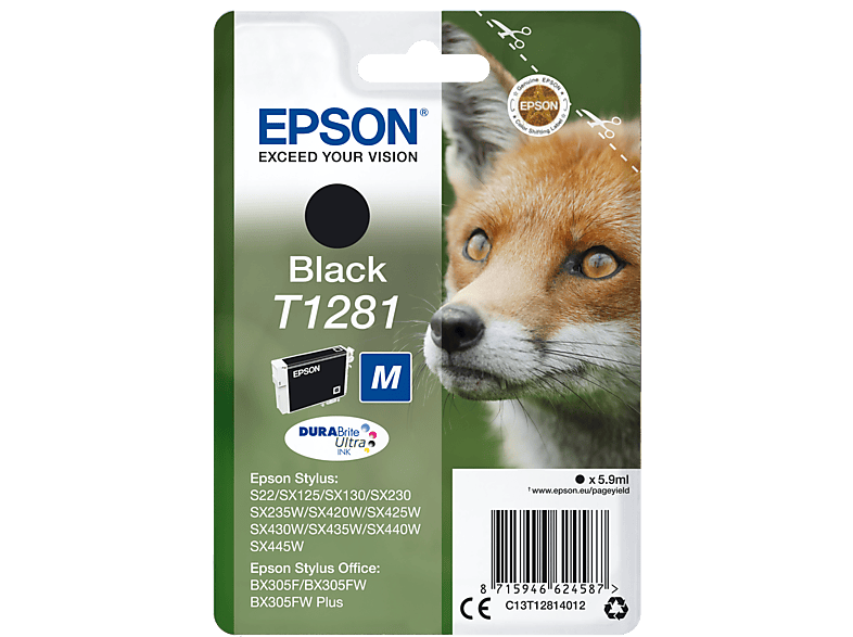 EPSON Original Tintenpatrone Schwarz (C13T12814012) | MediaMarkt