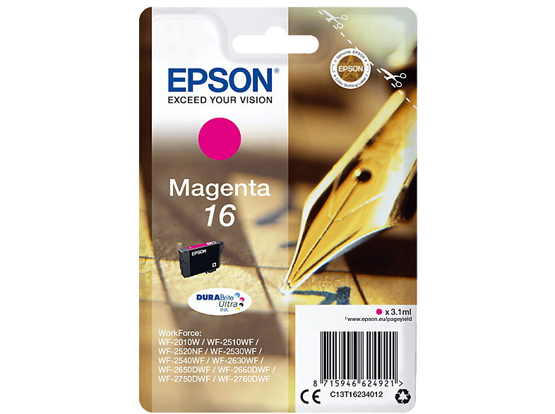 EPSON Original Tintenpatrone Magenta (C13T16234012) | SATURN