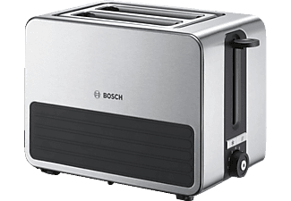 Toaster BOSCH TAT7S25 Toaster Grau/Schwarz (1050 Watt, Schlitze: 2 ...