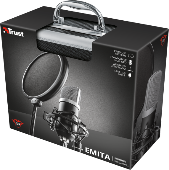 TRUST Microphone USB Studio GXT252 Emita Noir (21753) | MediaMarkt