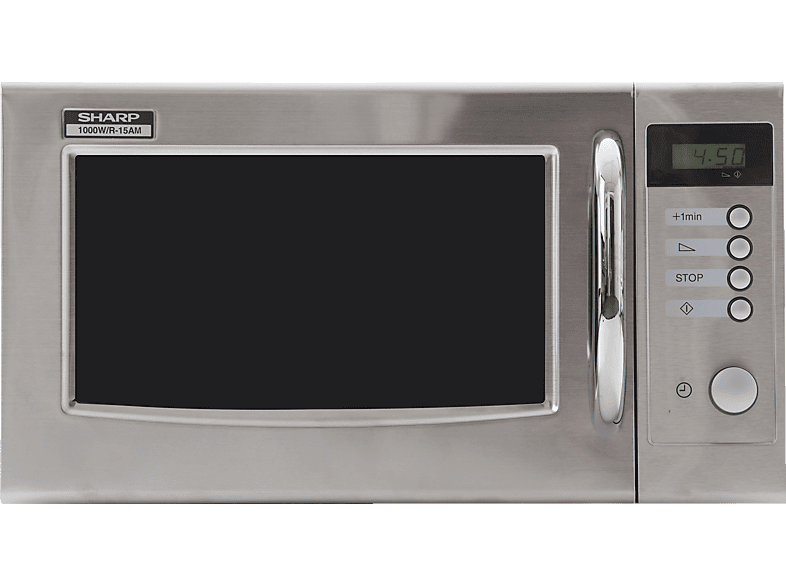SHARP R-15AM, Mikrowelle (1000 Watt) Mikrowelle, 1000 in Edelstahl ...