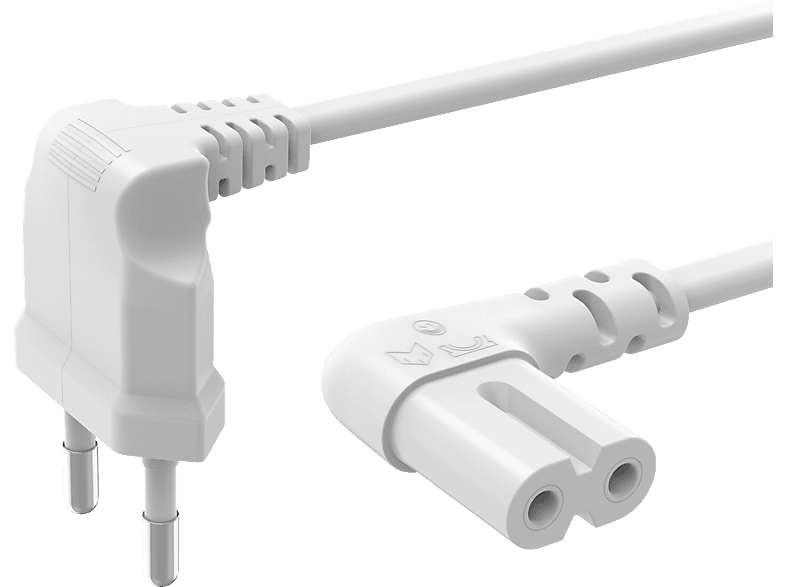 HAMA Stroomkabel 90° hoek Wit 5 meter | 137228 | MediaMarkt