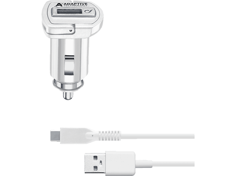 CELLULAR LINE Adaptive Fast Car Charger USB-Type-C Kit 15 Watt Kfz Ladegerät Samsung, Weiß Kfz ...