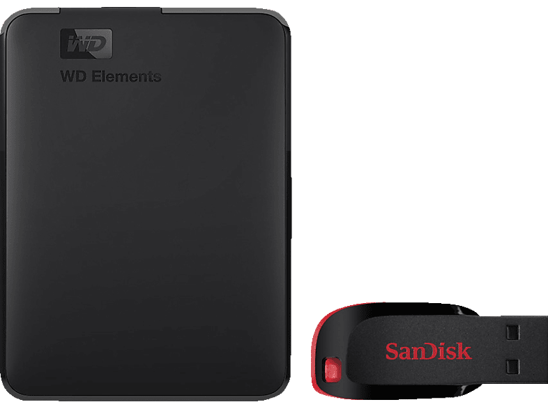 WD Elements™ Portable 1TB HDD 2.5 Zoll + SanDisk Cruzer Blade 32 GB ...