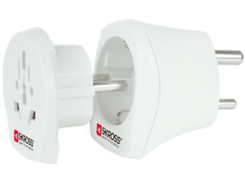 SKROSS SINGLE TRAVEL ADAPTER INDIA&EUROPE | Reiseadapter (Weiss ...