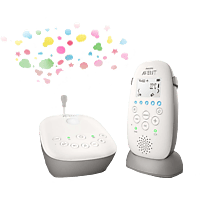 PHILIPS Babyphone SCD733/26 Avent mit Sternenhimmel-Projektion und bis ...