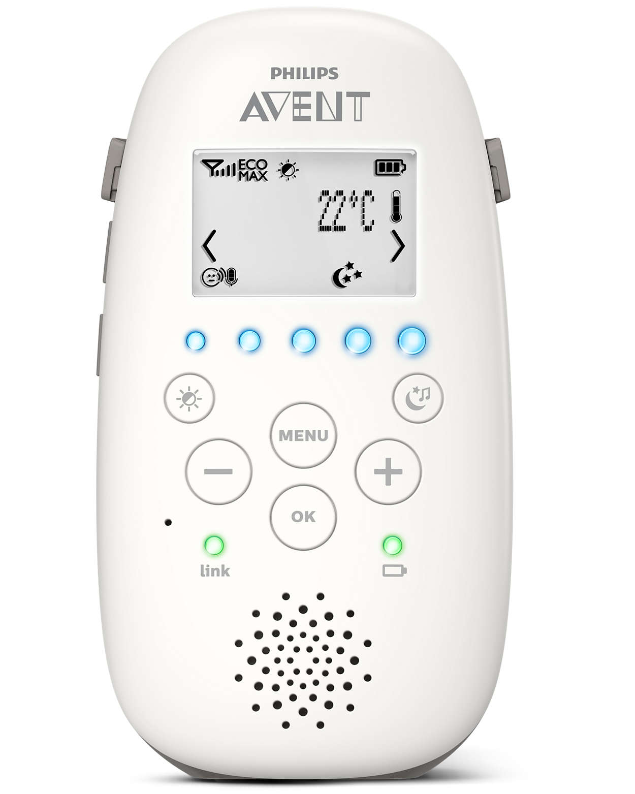 PHILIPS Babyphone SCD733/26 Avent mit Sternenhimmel-Projektion und bis ...