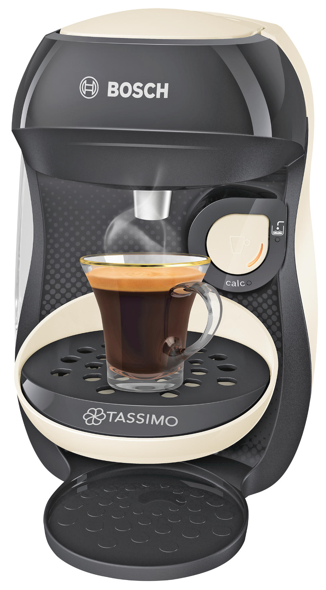 BOSCH TAS1007 Tassimo Happy Kapselmaschine Creme/Anthrazit | SATURN
